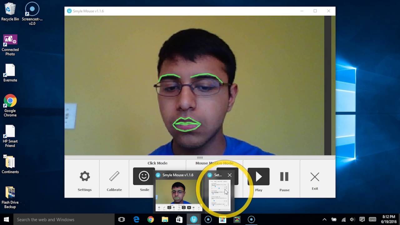Settings Form - Pointing Tab (for configuring mouse pointer motion ...